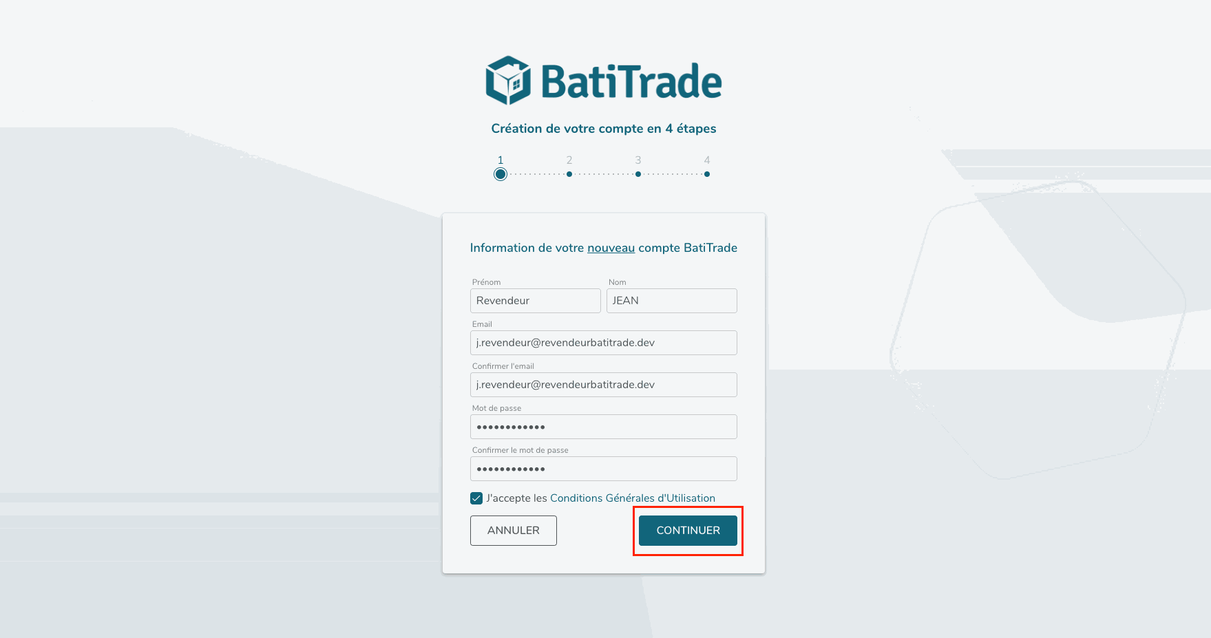 Créer/Migrer mon compte BatiTrade (Et accepter la licence d'un fabricant) | Support BatiTrade